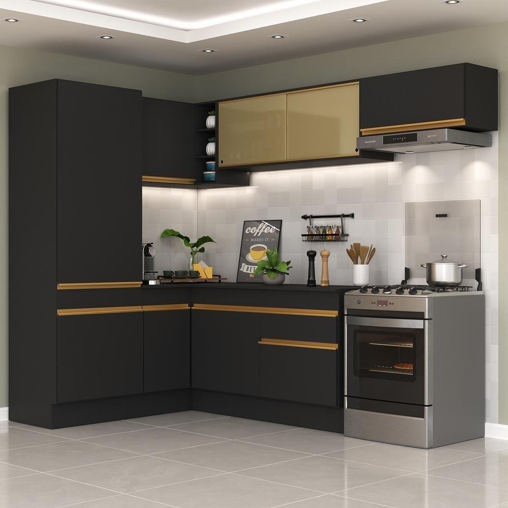 Cozinha Completa Com Rodapé Multimóveis C/Armário E Balcão | MadeiraMadeira