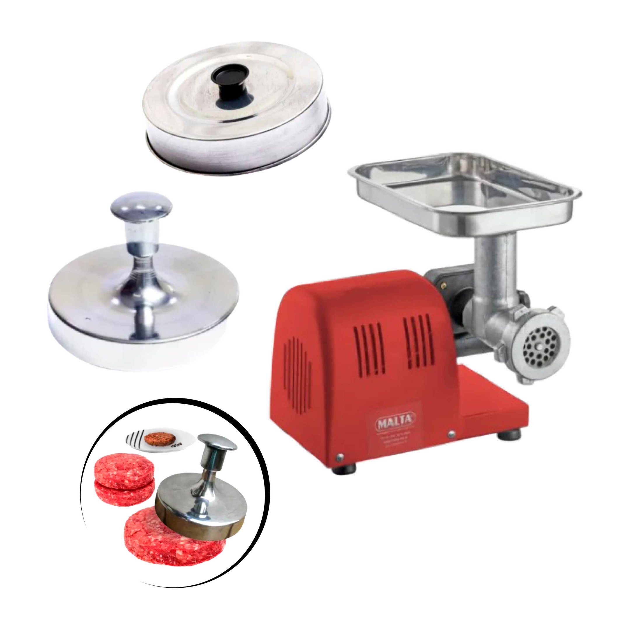 Moedor De Carne Elétrico Bandeja Inox + Modelador e Abafador ...