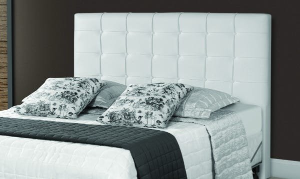 Cabeceira Box Casal Firenze em Courino Branco Bonan | MadeiraMadeira