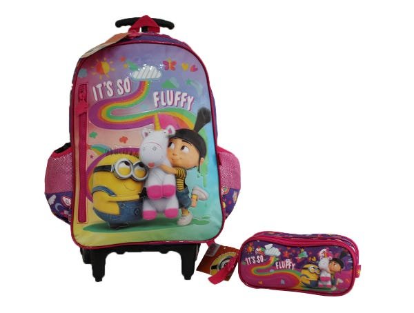 Mochila Infantil Agnes Meu Malvado Favorito Com Estojo Duplo Cor ...