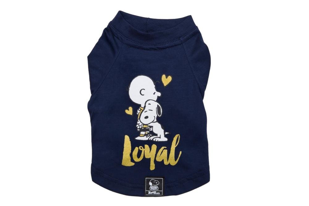 Roupa Para Cachorro Camiseta Snoopy Loyal Azul Marinho G | MadeiraMadeira