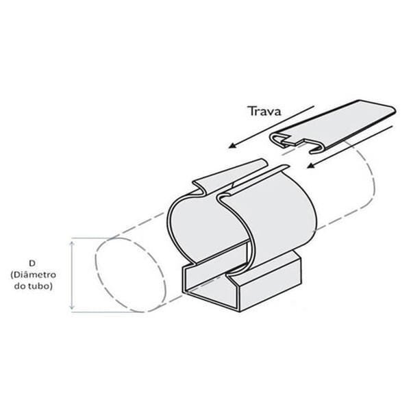 Abraçadeira Tipo D Com Cunha 3/4 Polegadas Galvanizada Kit Com 50 ...