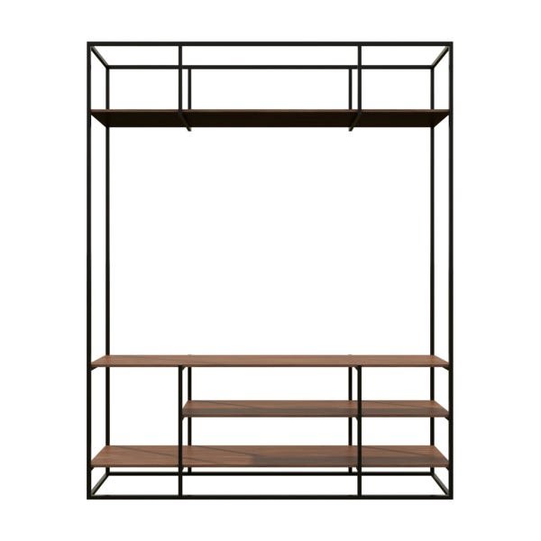 Estante de Metalon e Madeira para Sala de Estar Silver - Coleção ...