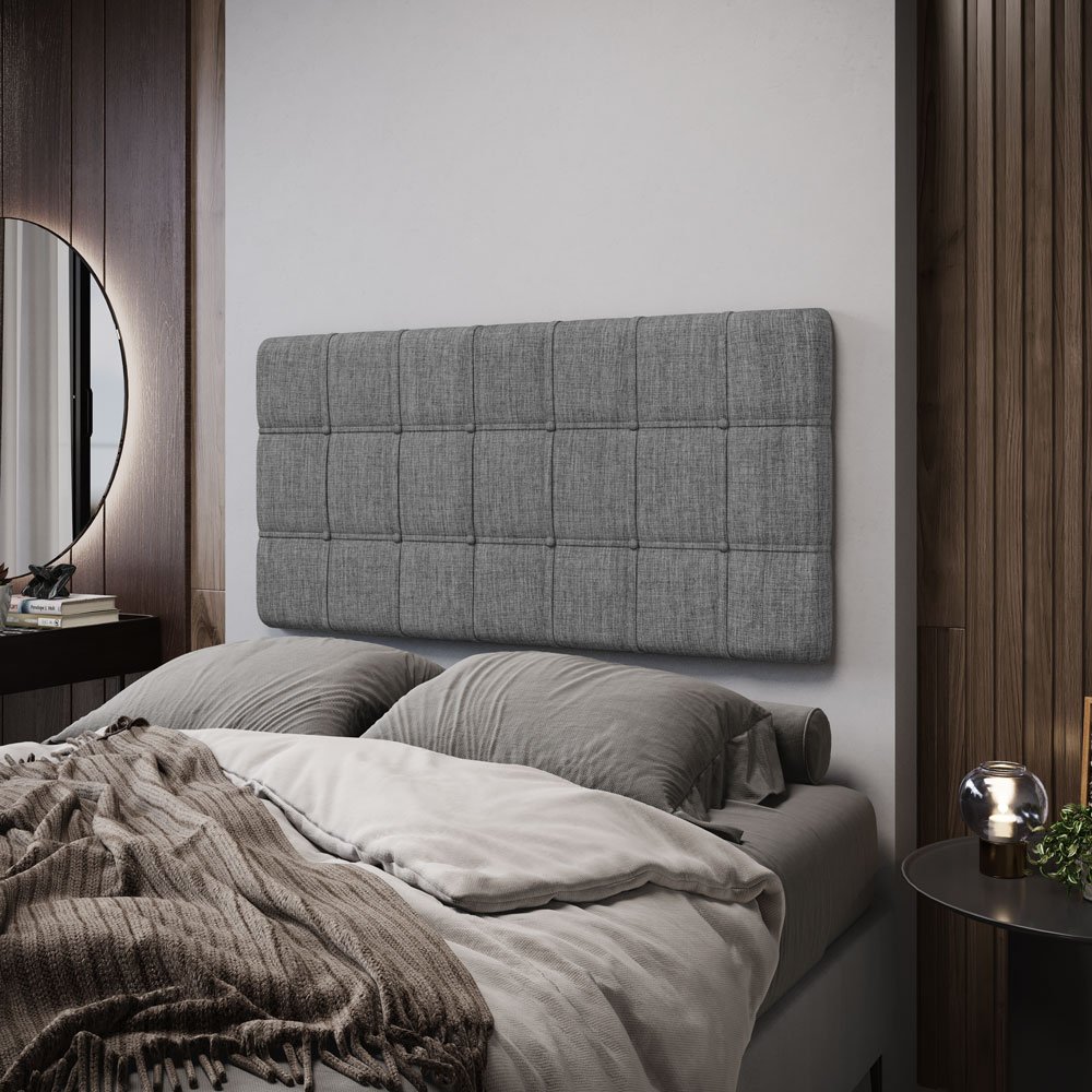 Painel Rana 140 / N-041 Linho Cinza Escuro | MadeiraMadeira