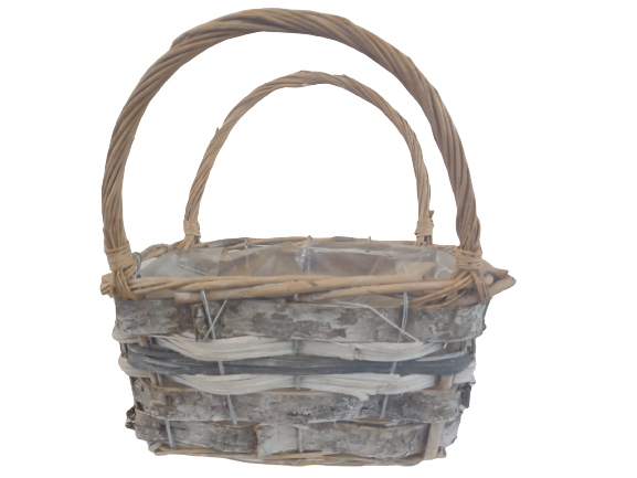 Cesto De Vime Com Alça P | MadeiraMadeira