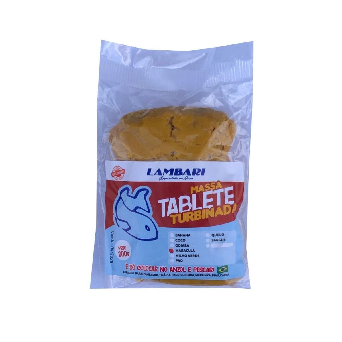 Kit 10 Massa Tablete Turbinada Maracujá Pesca 200g - Lambari ...