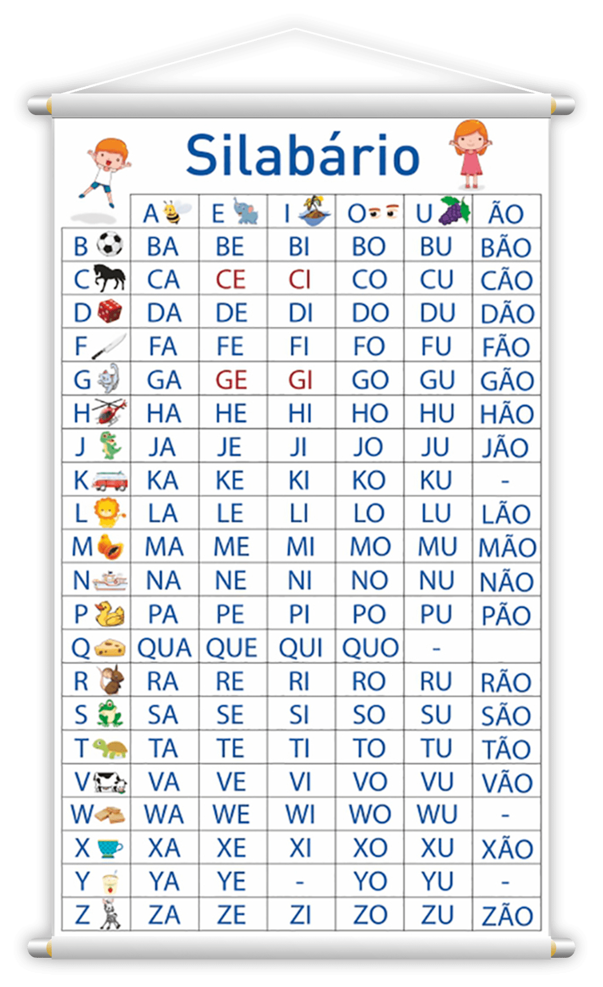 Silabário + Complexo + Alfabetário Kit 3 Banners 80x50cm | MadeiraMadeira