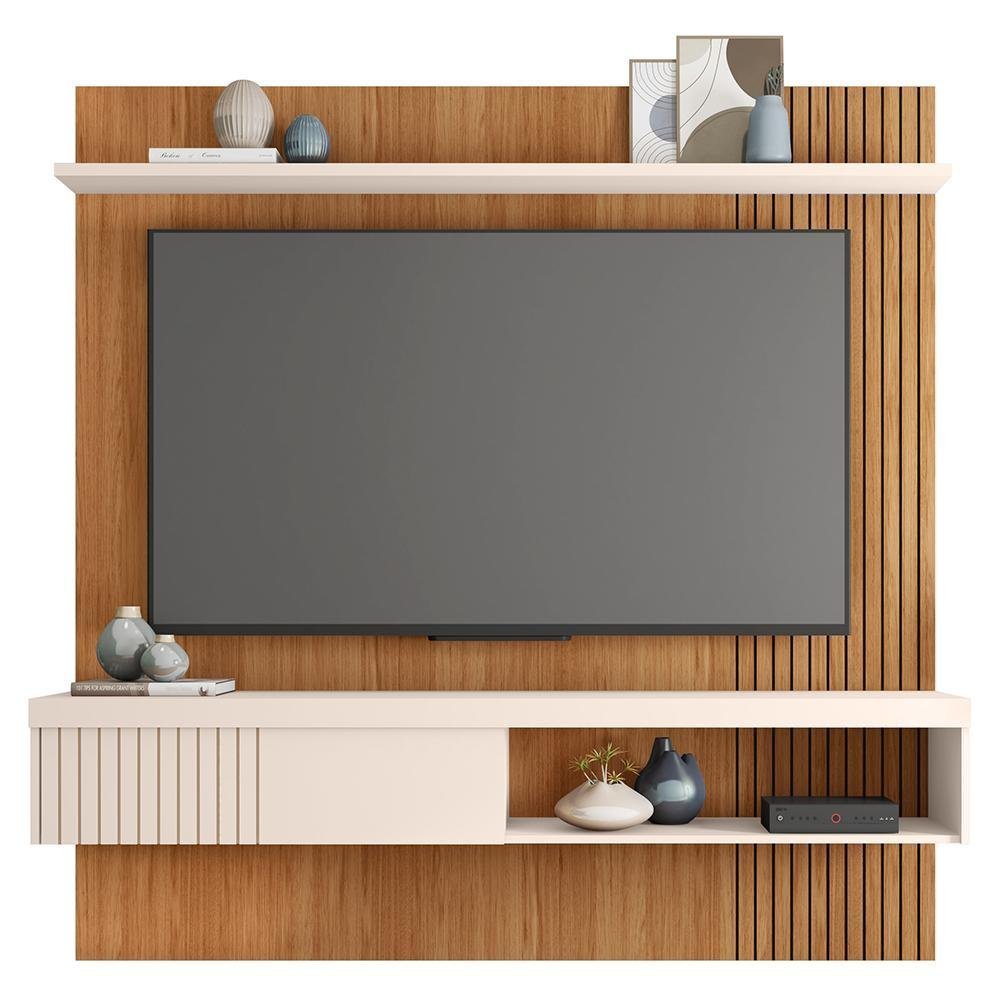 Painel Suspenso Jade 1.8 Freijó/off White para Tv até 65” - Caemmun | MadeiraMadeira