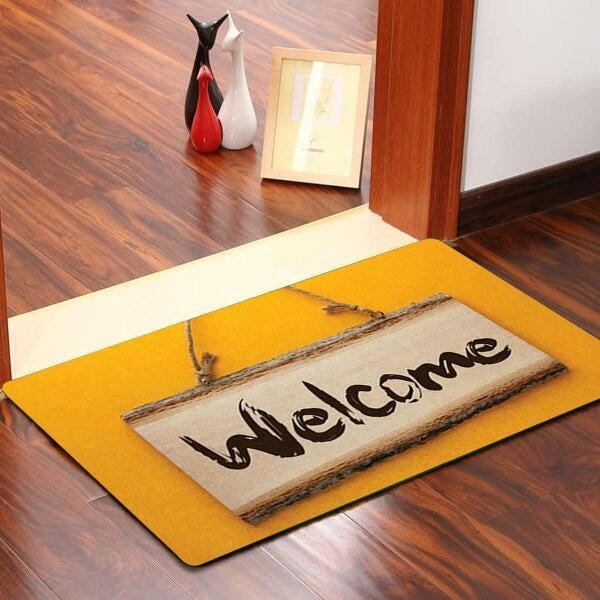 Tapete Home Amarelo 50cm x 70cm St56049- | MadeiraMadeira