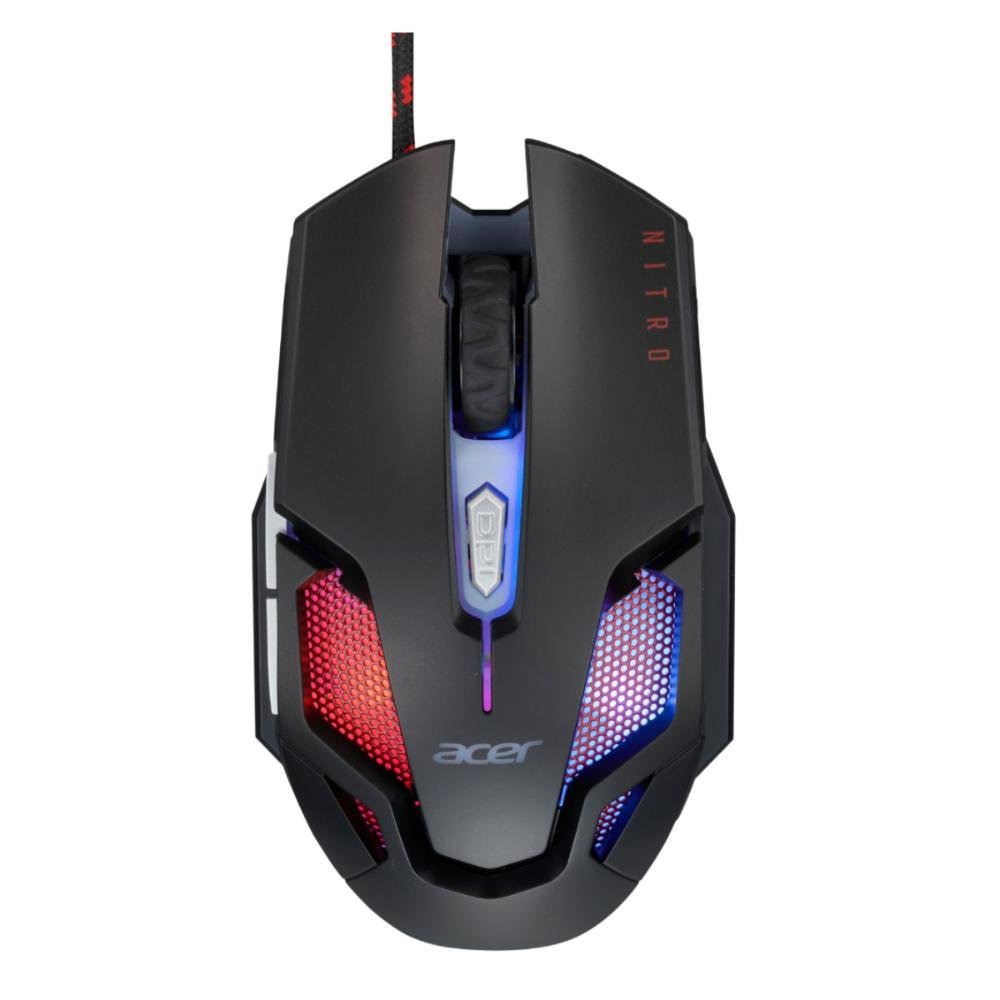 Mouse Gamer Acer Nitro - 7200dpi - 6 Botões - Iluminação LED - NMW200 ...