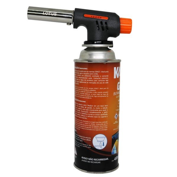 Maçarico Auto Ignição Culinário e Solda Lotus com 1 Cartucho ...
