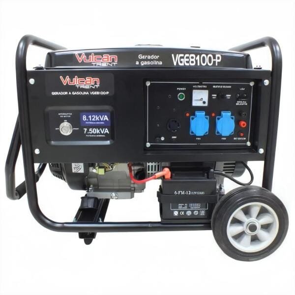 Gerador Vulcan VGE8100 4 TEMPOS 420CC 15HP 6.5 kW Bivolt Partida ...