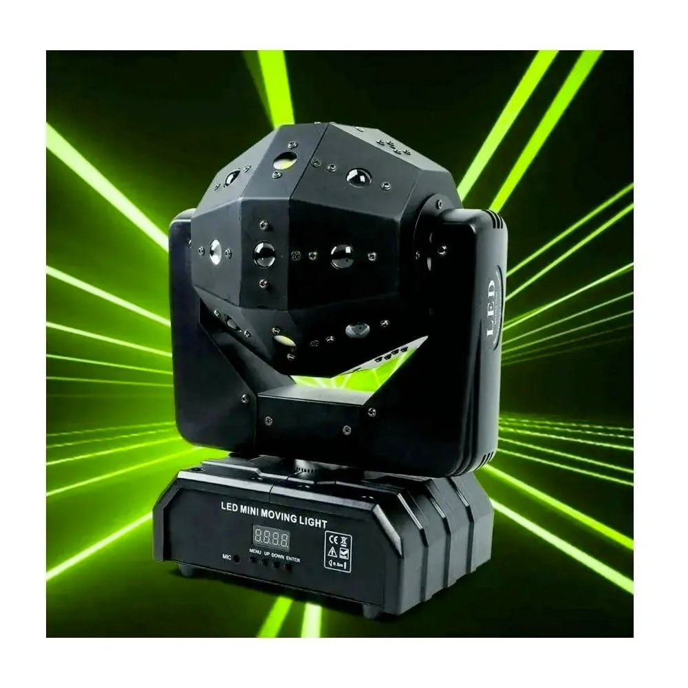 Mini Laser Moving Magic Ball Rgbw Efeitos Giratório Strobo | MadeiraMadeira