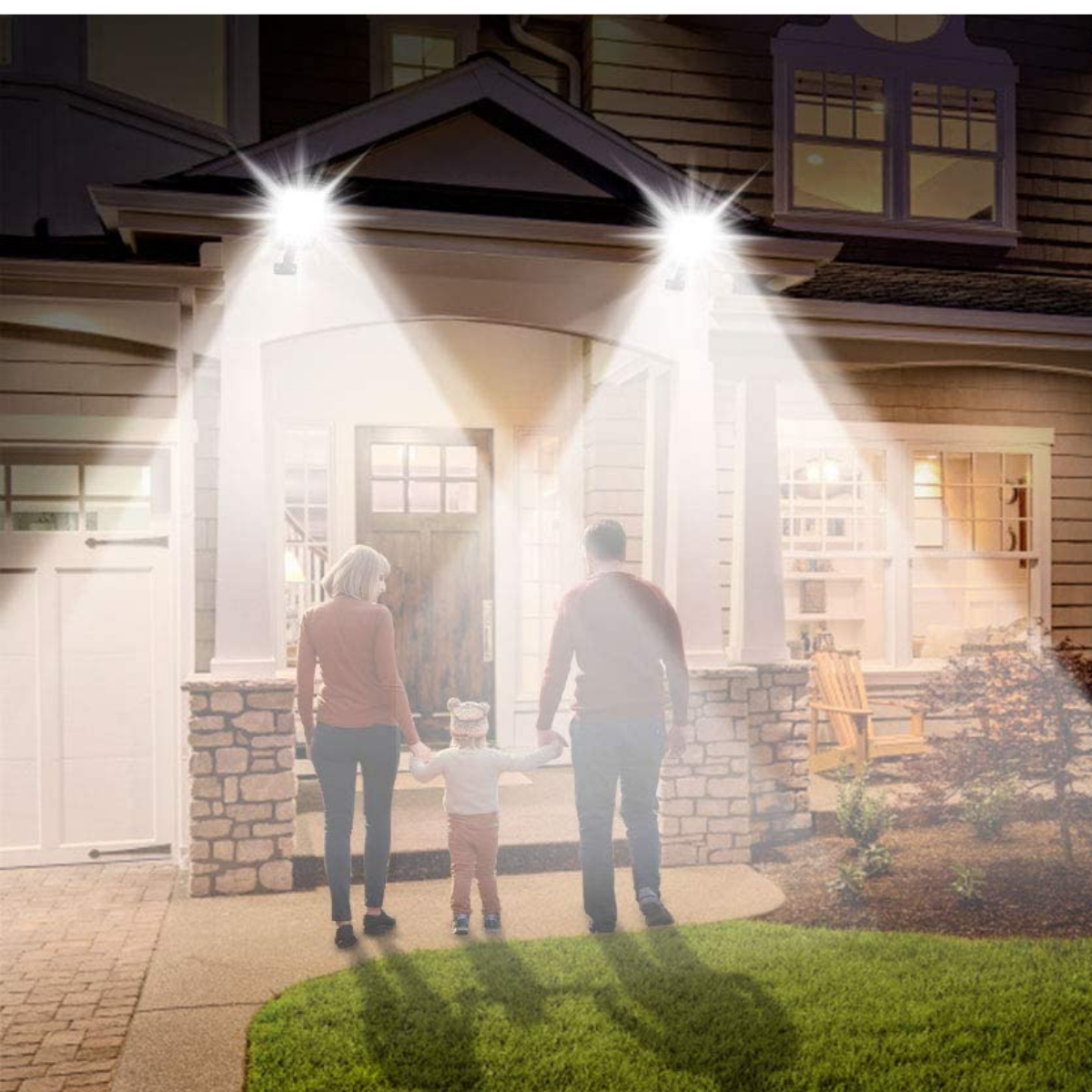 Luminária Solar Para Poste E Parede Cob Com Sensor De Presença E Base ...