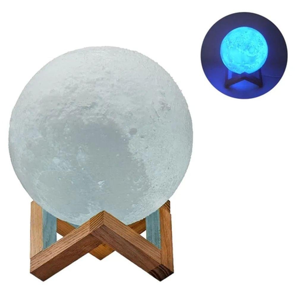 Luminaria 3d Touch Lua Cheia Abajur Led Decoracao Usb Rgb | MadeiraMadeira