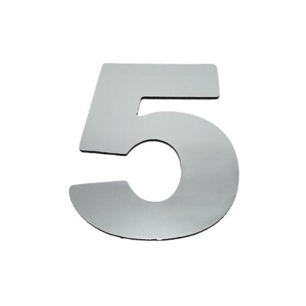 Número 5 Residencial Alumínio Espelhado - Rennova, Tamanho: 5 ...