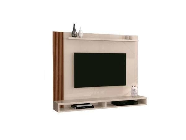 Painel para TV até 50 Polegadas Dijon Off White/Naturale - Edn Móveis ...