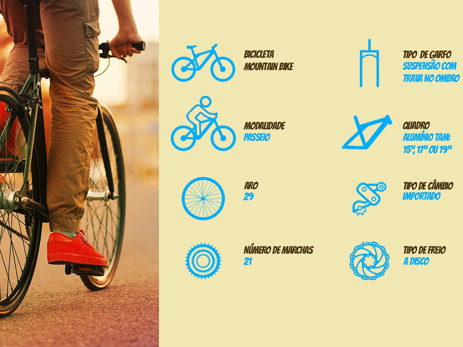 Bici Aro 29 Xnova Attus Alumínio 21v Marchas Suspensão com Trava Freio ...