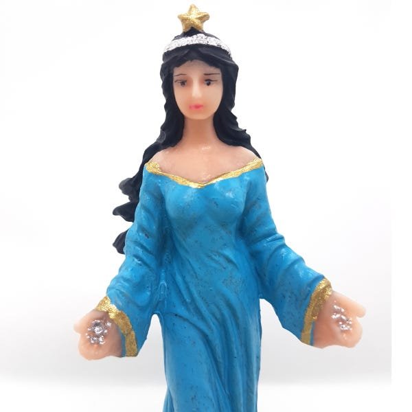 Iemanjá Orixá Estátua Imagem Rainha Mar em Resina 12cm | MadeiraMadeira