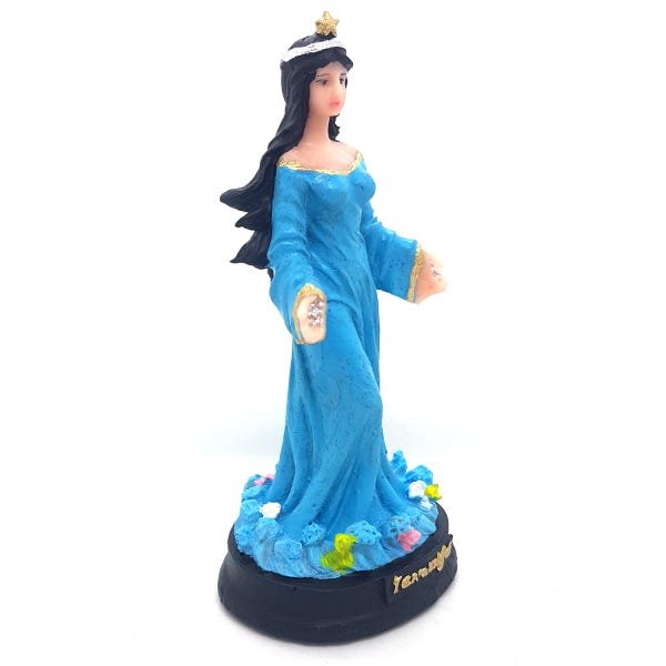 Iemanjá Orixá Estátua Imagem Rainha Mar em Resina 12cm | MadeiraMadeira