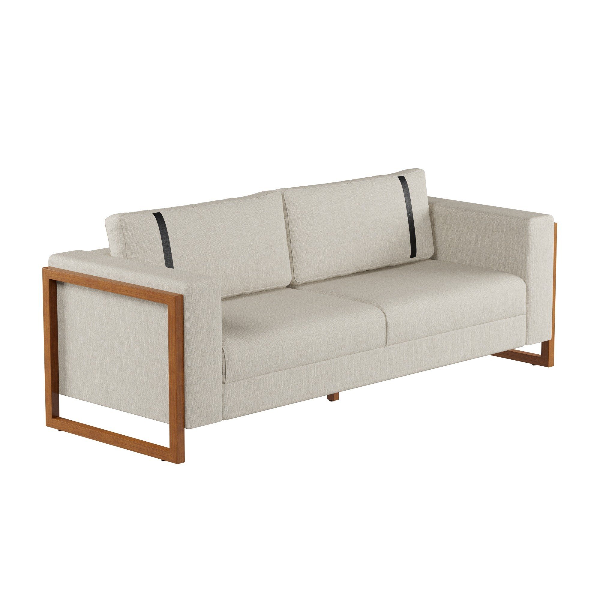 Sofá 230cm Linho Areia Lin 4 Lugares Minha Loja de Móveis | MadeiraMadeira