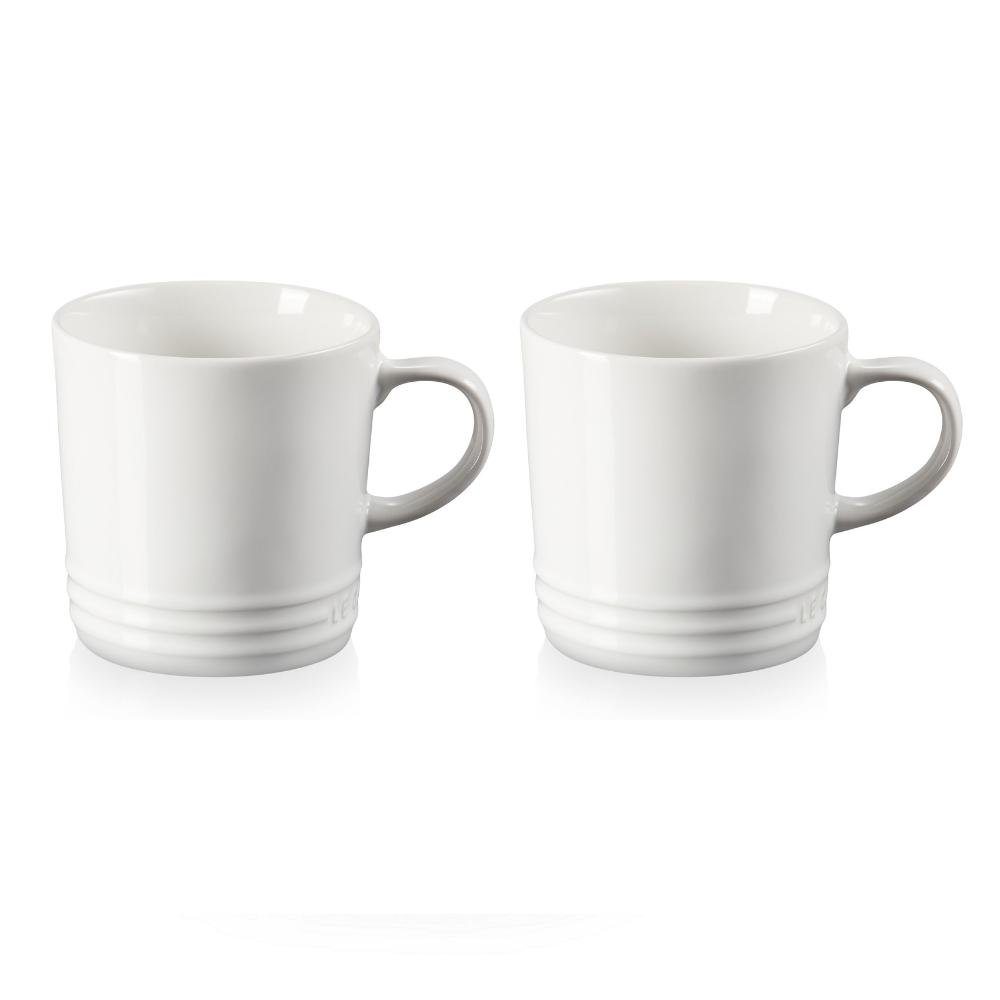 Jogo 2 Canecas de Chá de Cerâmica 350 ml Branco Le Creuset | MadeiraMadeira