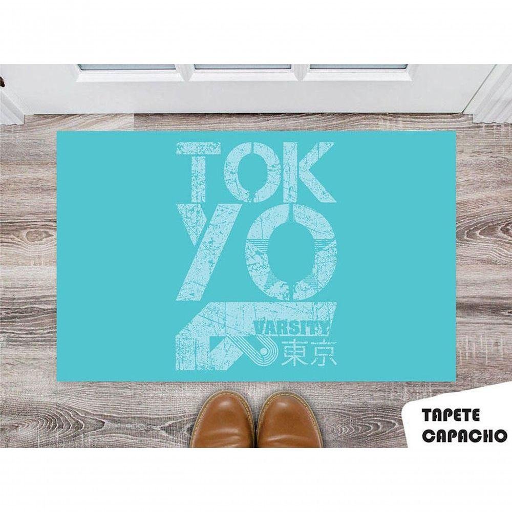 Tapete Capacho Tokyo Varsity Azul | MadeiraMadeira