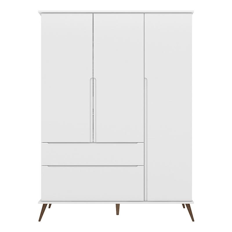 Guarda Roupa Infantil Retrô Melinda 3 Portas e 2 Gavetas Branco - PR ...