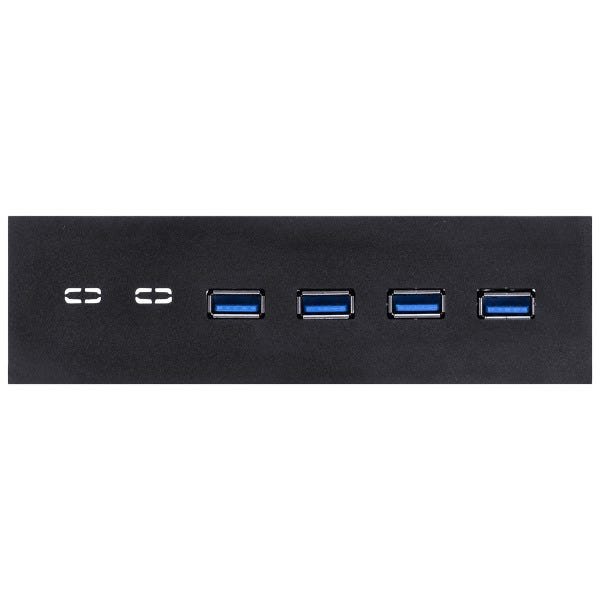 PLACA USB PARA BAIA 5.25" COM 4 USB 3.0 + CABOS - P4U-525 | MadeiraMadeira