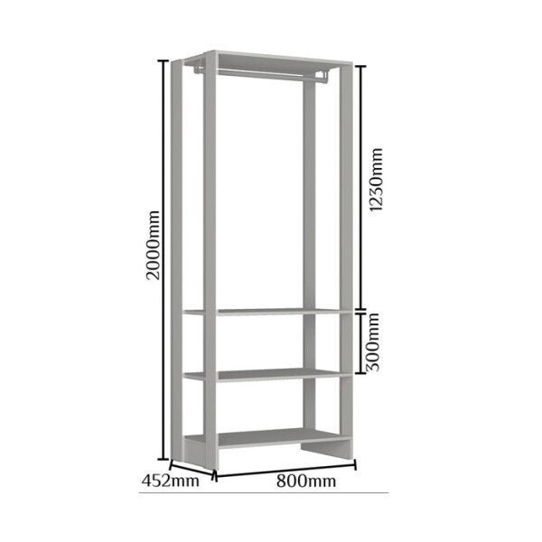 Conjunto Armários para Closet 10 Peças Yes Ey101/2/3/6/7 Branco Nova ...