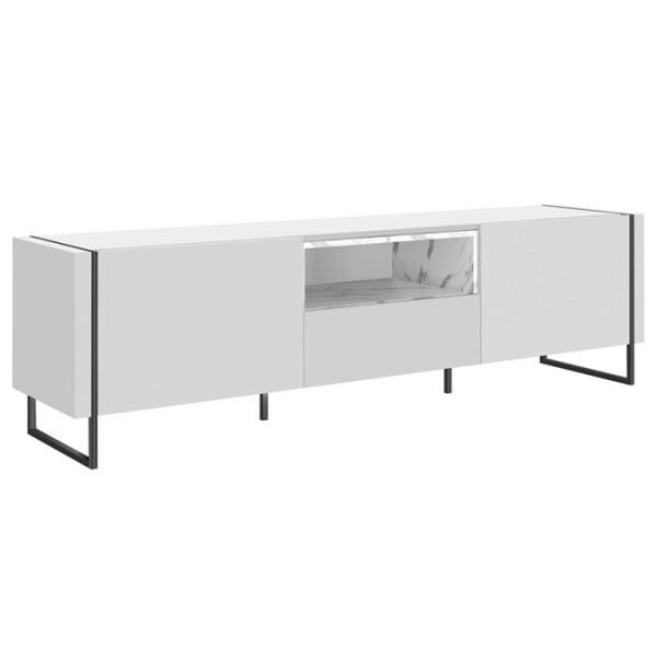 Rack com Painel de LED para TV até 60 Polegadas Linha Vesta C3 Branco ...