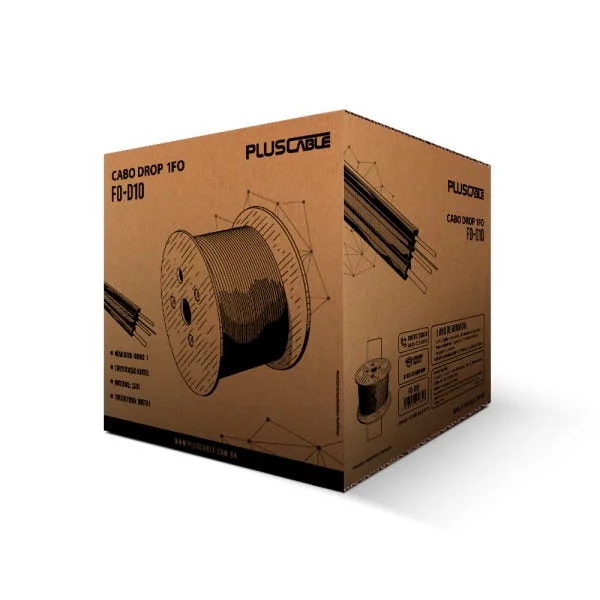Cabo Drop 1FO G657A1 1KM FO-D10 - Plus Cable | MadeiraMadeira