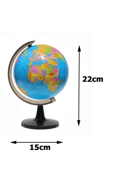 Mini Globo Terrestre Giratório com 15cm Diâmetro | MadeiraMadeira