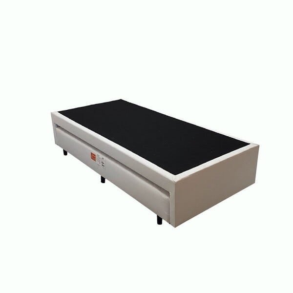 Cama Box Solteiro com Auxiliar Mola Sintético 40x88x188 - Branco ...