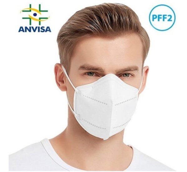 Máscara De Proteção Modelo FFP2 Certificada Pela Anvisa - 10 Unidades ...