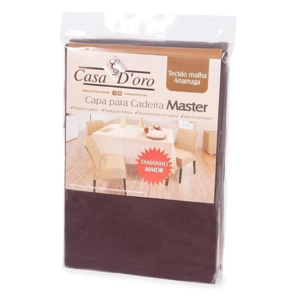 Kit 2 Capas Para Cadeira Sultan Master Chocolate Lisa | MadeiraMadeira