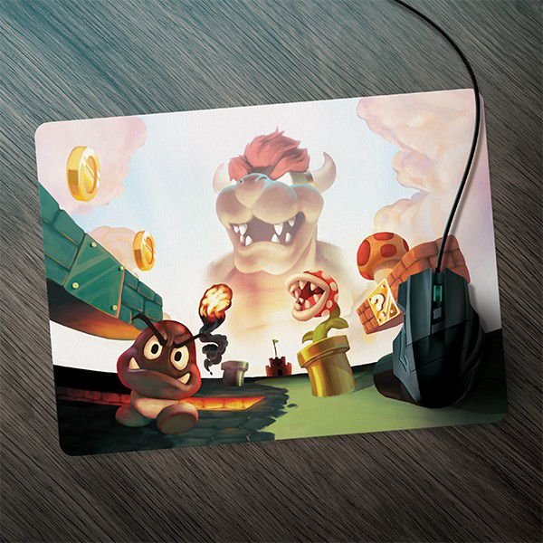 Mouse pad Gamer Mario World Fabrica Geek | MadeiraMadeira