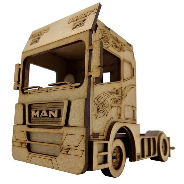 Brinquedo Quebra Cabeça 3D Caminhão MAN Mdf | MadeiraMadeira