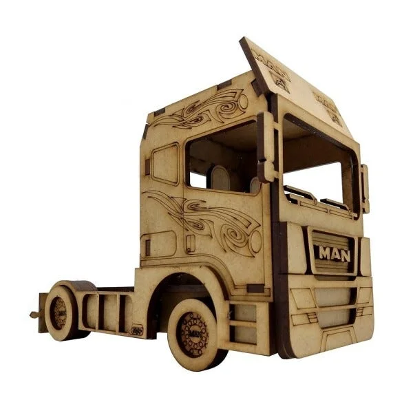 Brinquedo Quebra Cabeça 3D Caminhão MAN Mdf | MadeiraMadeira