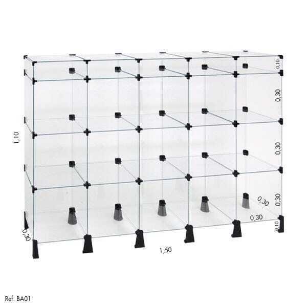 Balcão de Vidro com Porta Bijuterias - 1,50 x 1,10 x 0,30 | MadeiraMadeira