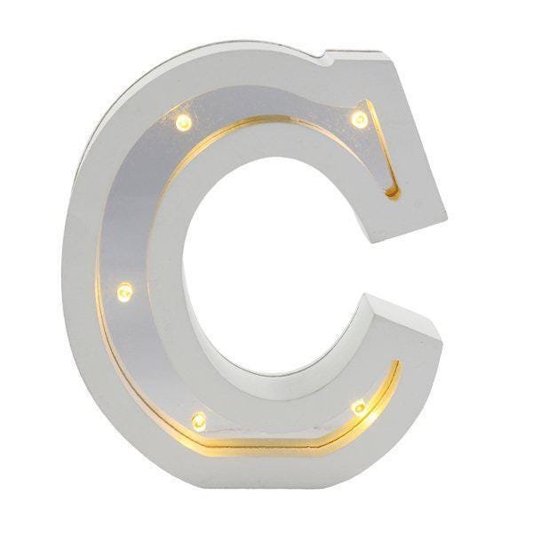 Letra Led Decorativa Espelhada Com Leds 11Cm - Letra C | MadeiraMadeira
