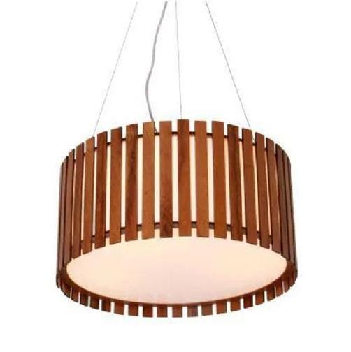 Pendente Ripado Cilíndrico Com Acrílico 60Cm- Accord 1093 | MadeiraMadeira