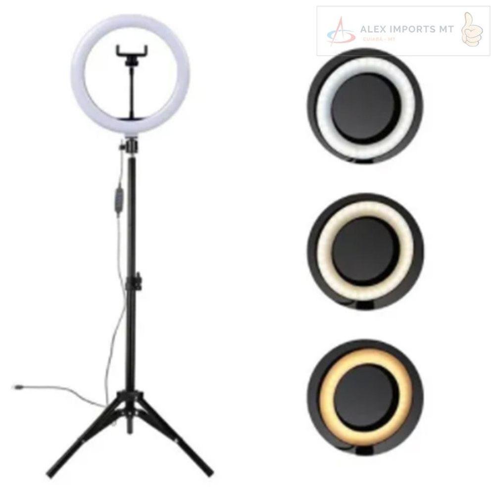 Kit Ring Light 14 Polegadas 36cm Tripé C/suport Tirar Fotos | MadeiraMadeira
