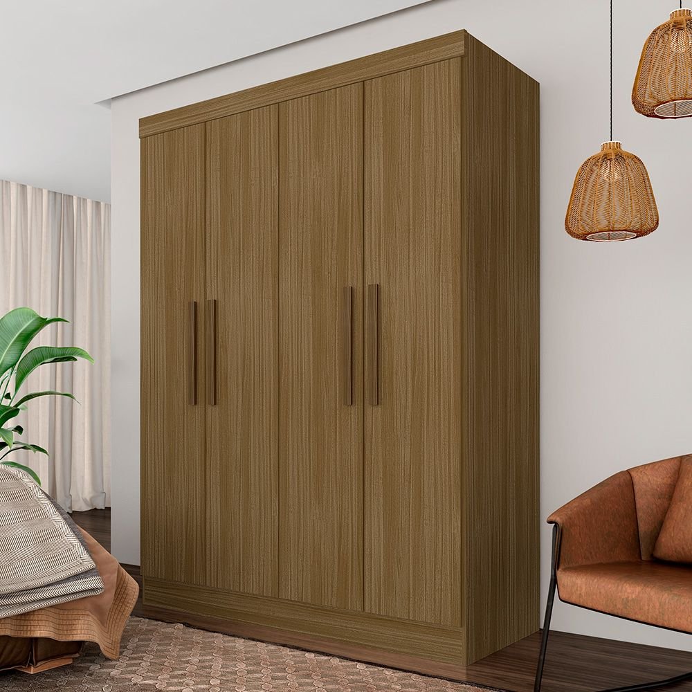 Guarda Roupa Solteiro Mariah 4 Portas Boreal - Móveis Arapongas Boreal ...