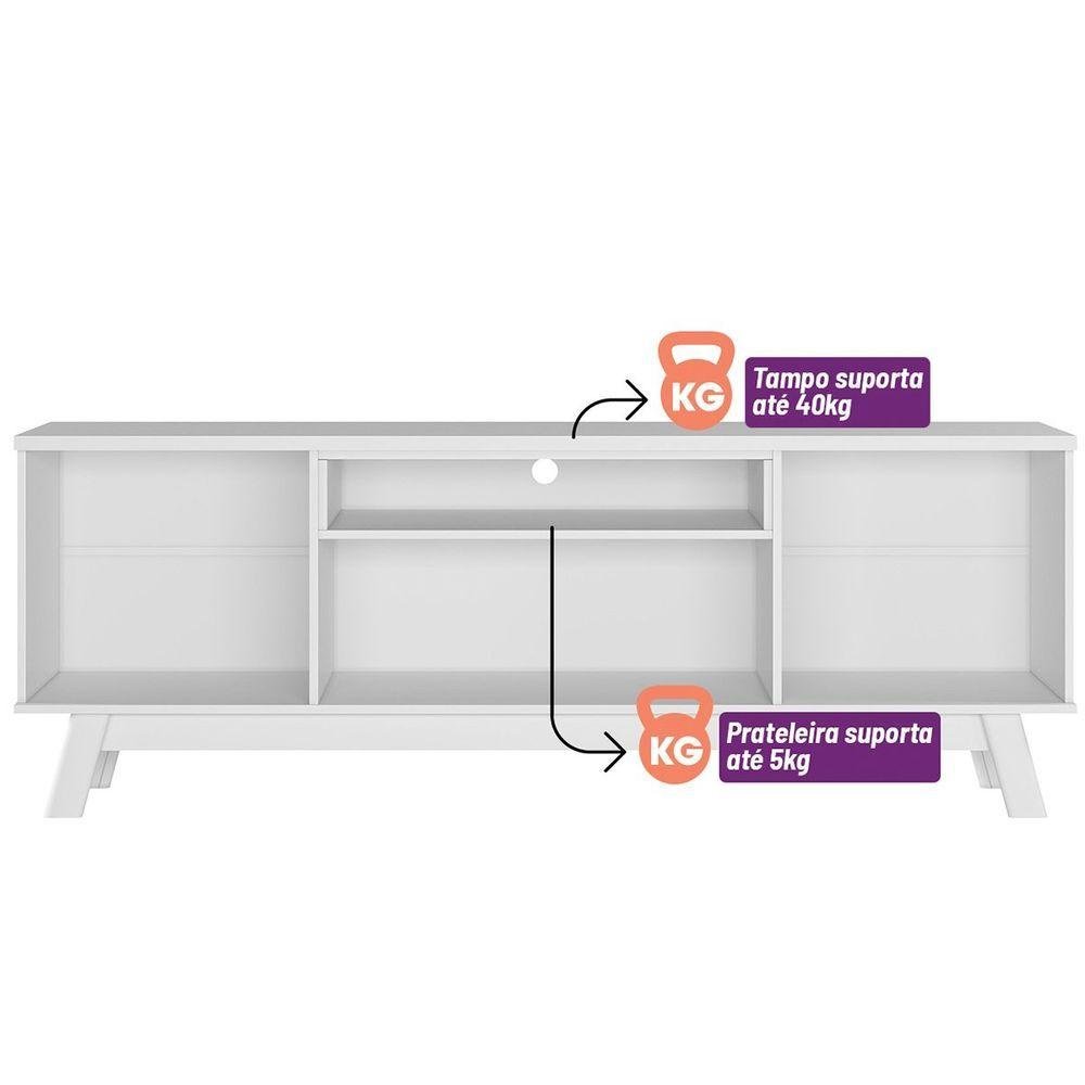 Rack para Tv 75 Polegadas Colors Nature-off White | MadeiraMadeira