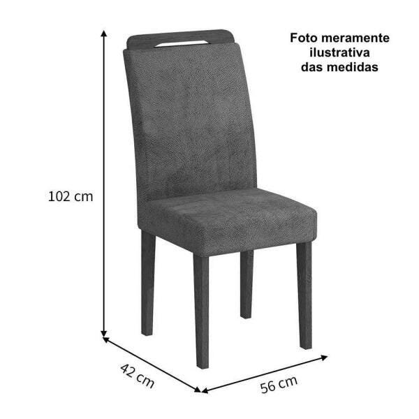 Cadeira de Jantar Athenas MDF Rufato - Imbuia Linho Rústico ...