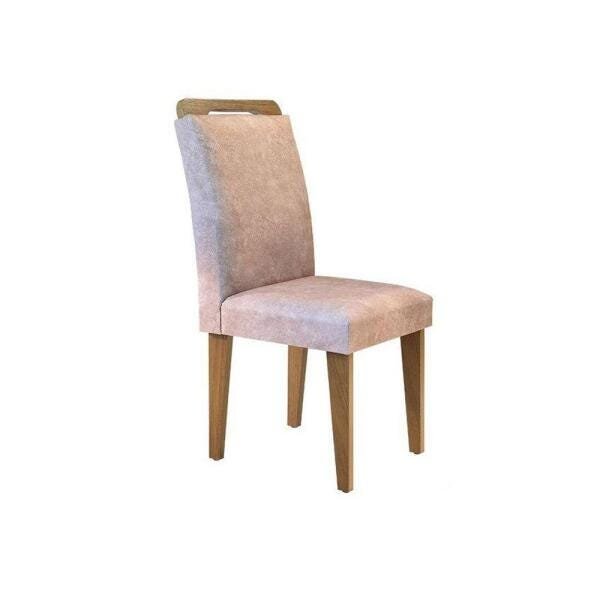 Cadeira de Jantar Athenas MDF Rufato - Imbuia Linho Rústico ...