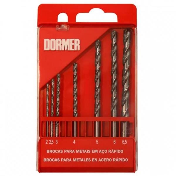 Jogo de Broca Aco Rapido com 07 Pecas 2,0 A 6,5mm A2907Br Dormer ...