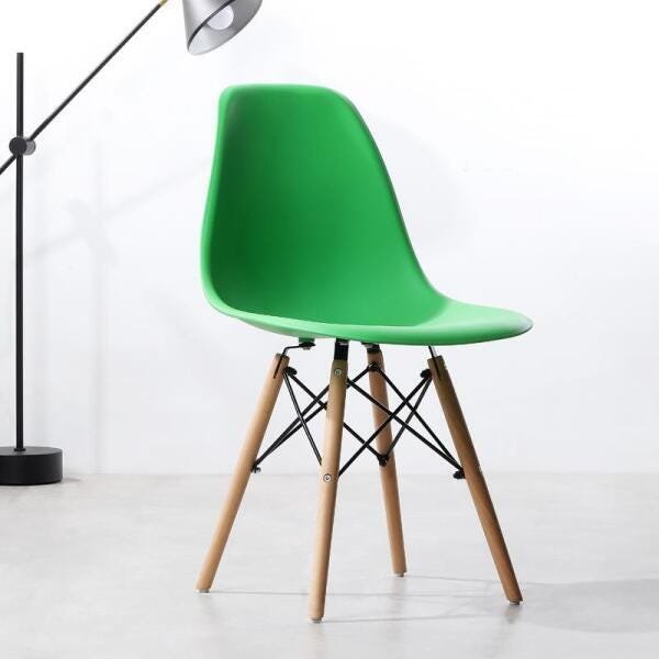 Cadeira Charles Eames Wood Design Eiffel Verde | MadeiraMadeira