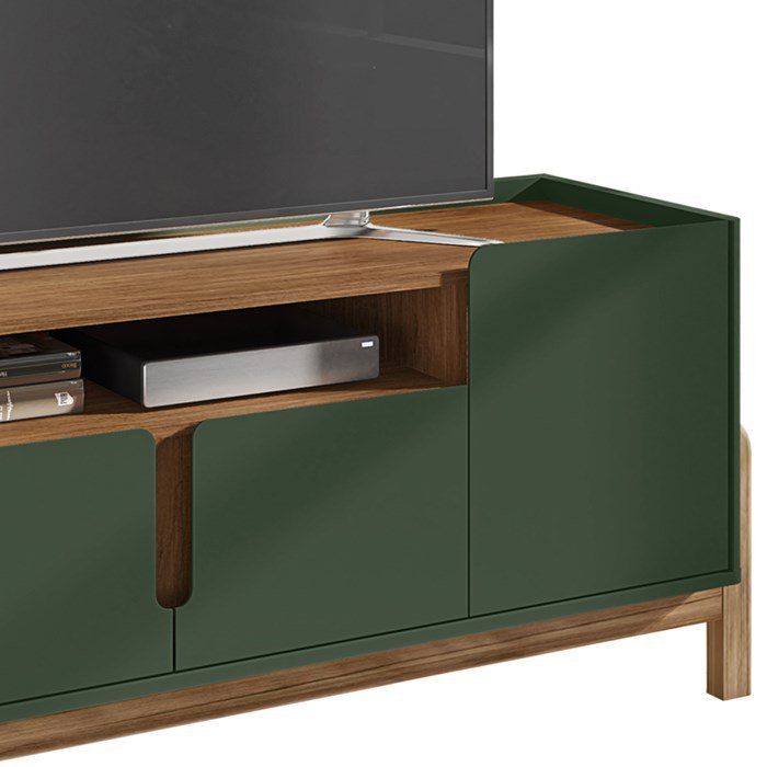 Rack Para Sala 190 cm 011081 Verde Oliva Cedro DCASA | MadeiraMadeira